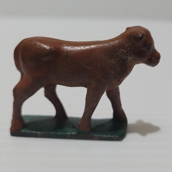 Art | Vtg Cast Iron Calves Christmas Doll House Holiday Americana Putz ...